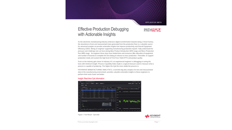 PM2288A PathWave Manufacturing Analytics | Keysight
